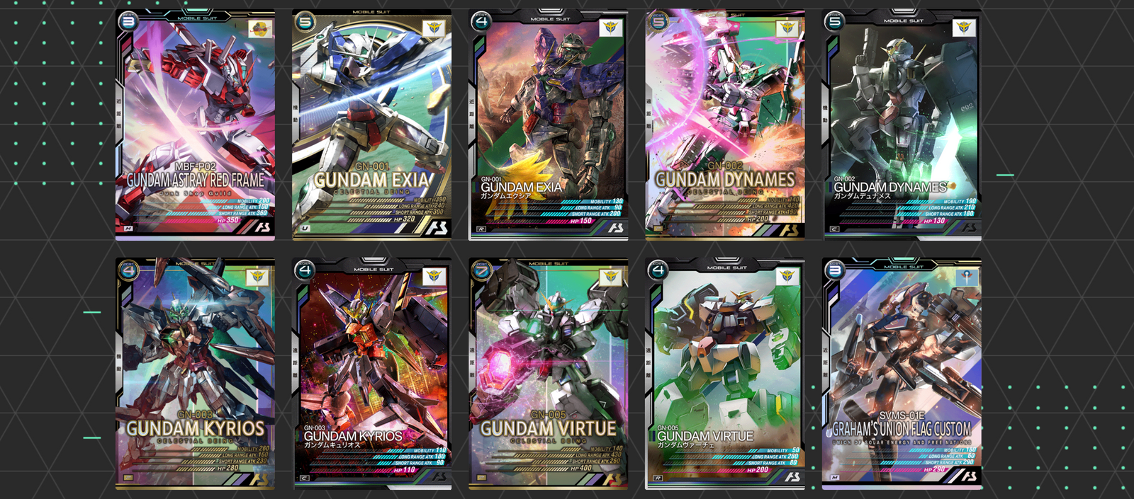 Mobile suit gundam arsenal base season:02 cards list